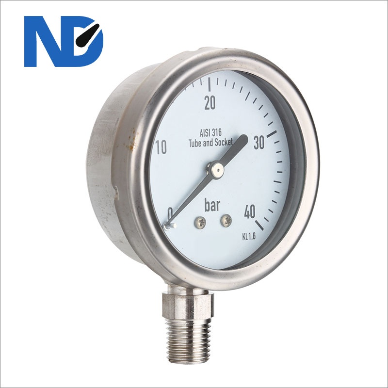 All Stainless steel pressure gauge